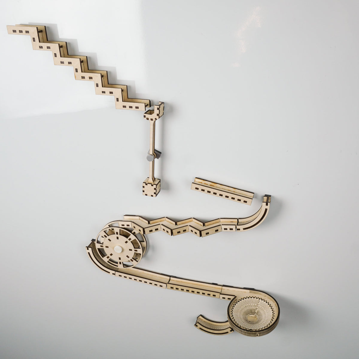 Modular Wooden Marble Track - Infinity Trax. Starter Pack (12 Pcs ...