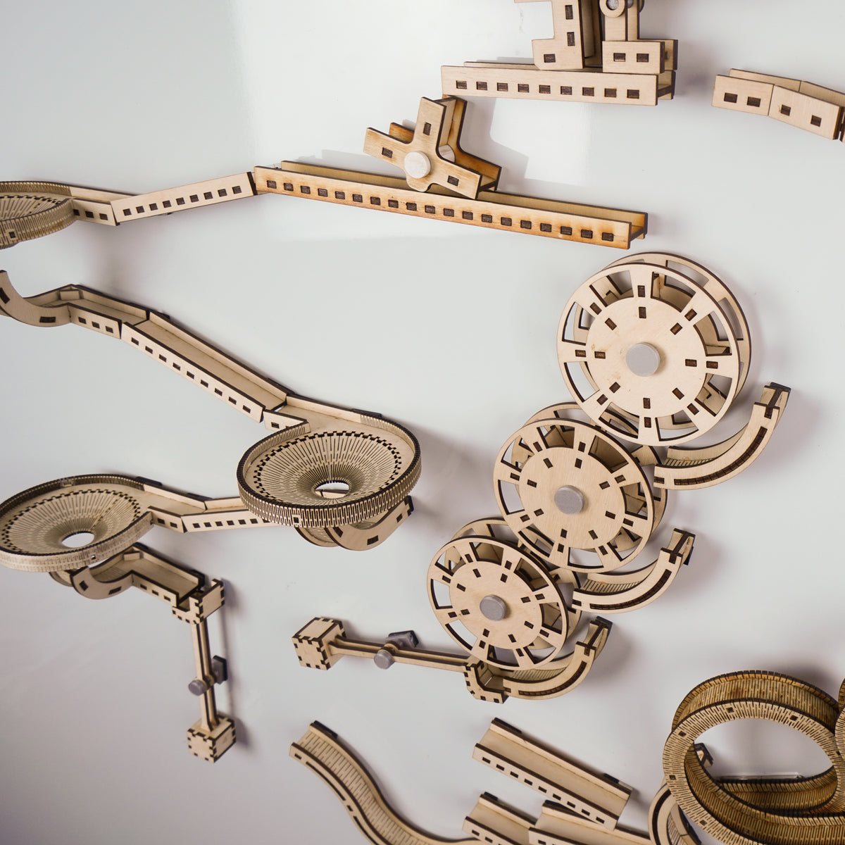 Infinity Trax | Expert Pack (96 Pcs) | Modular Wooden Marble Run – Deep ...